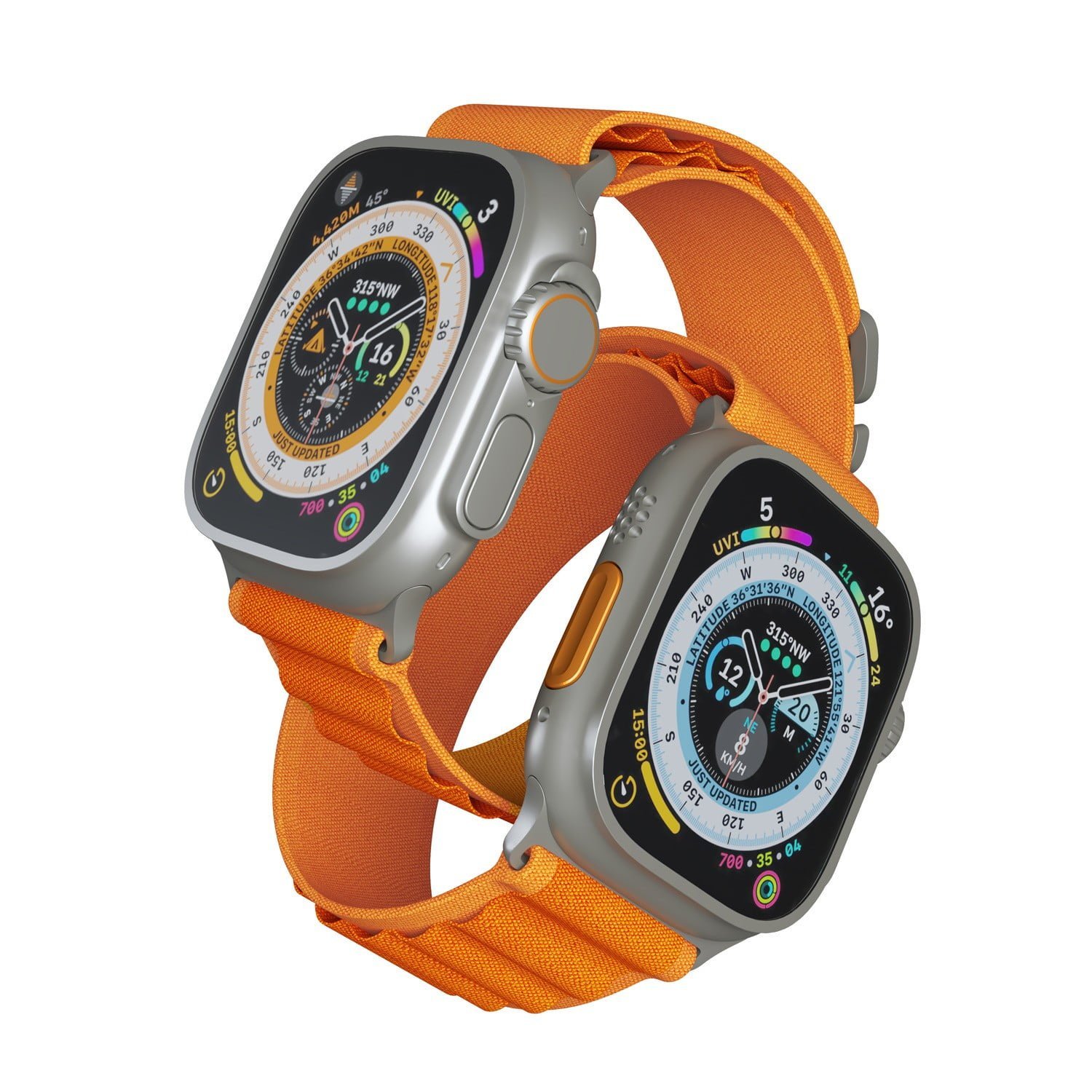 Porodo Smart Watch Ultra Titanium 1.86 Inches Wide Screen-Orange ...